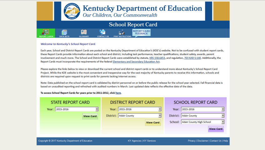 School Report Card Tutorial | KET